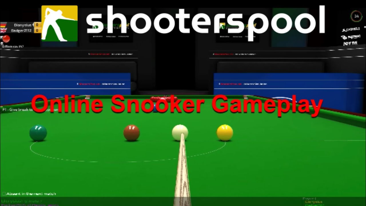 Shooterspool | Snooker Gameplay Online Session POV - YouTube