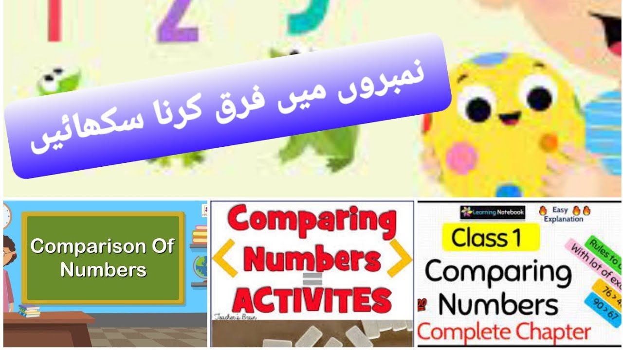 comparison between numbers | greater than equal less than concept ...