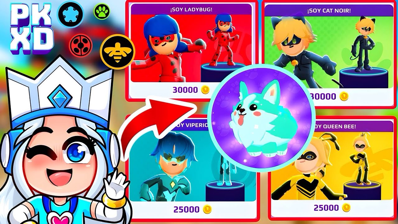 COMO CONSEGUIR OUTFITS DE LADYBUG Y PET CORGI SHINY POR MONEDAS / #PKXD ...