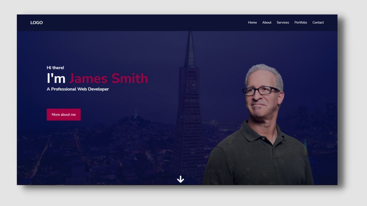 Create a Complete Responsive Portfolio Website Template Using HTML CSS ...