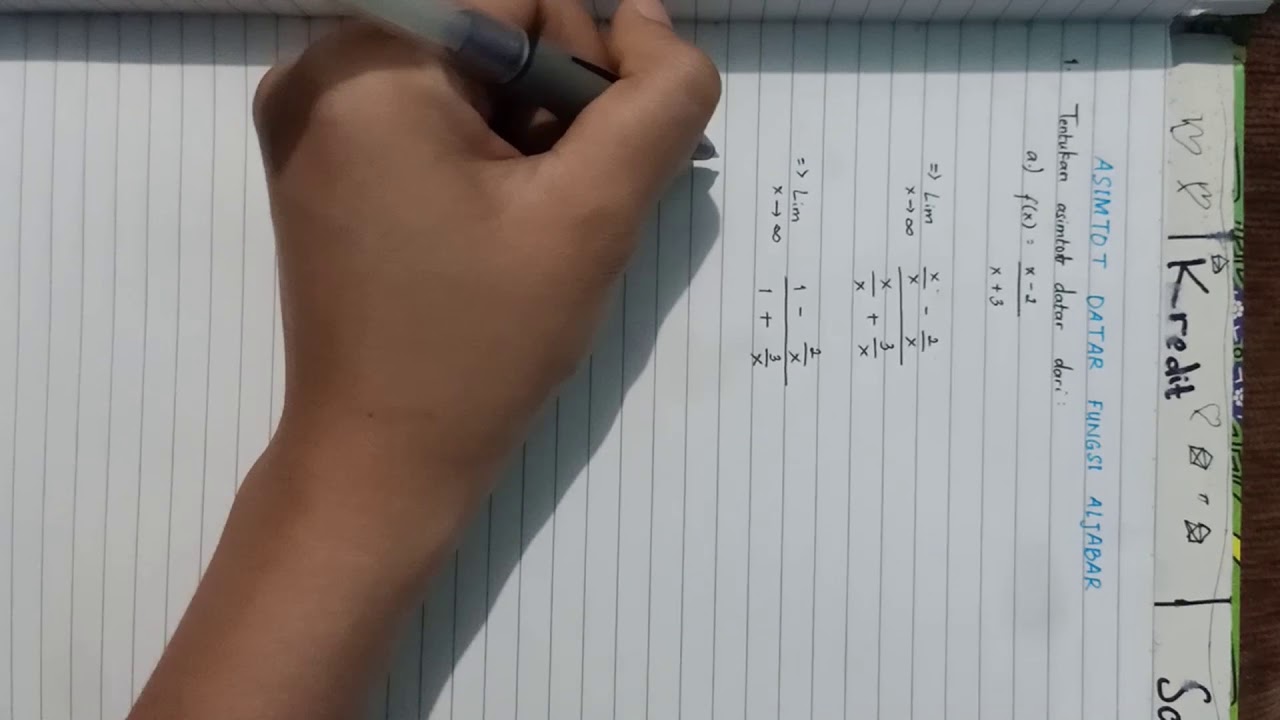 Contoh soal Asimtot datar fungsi aljabar dan Asimtot fungsi ...