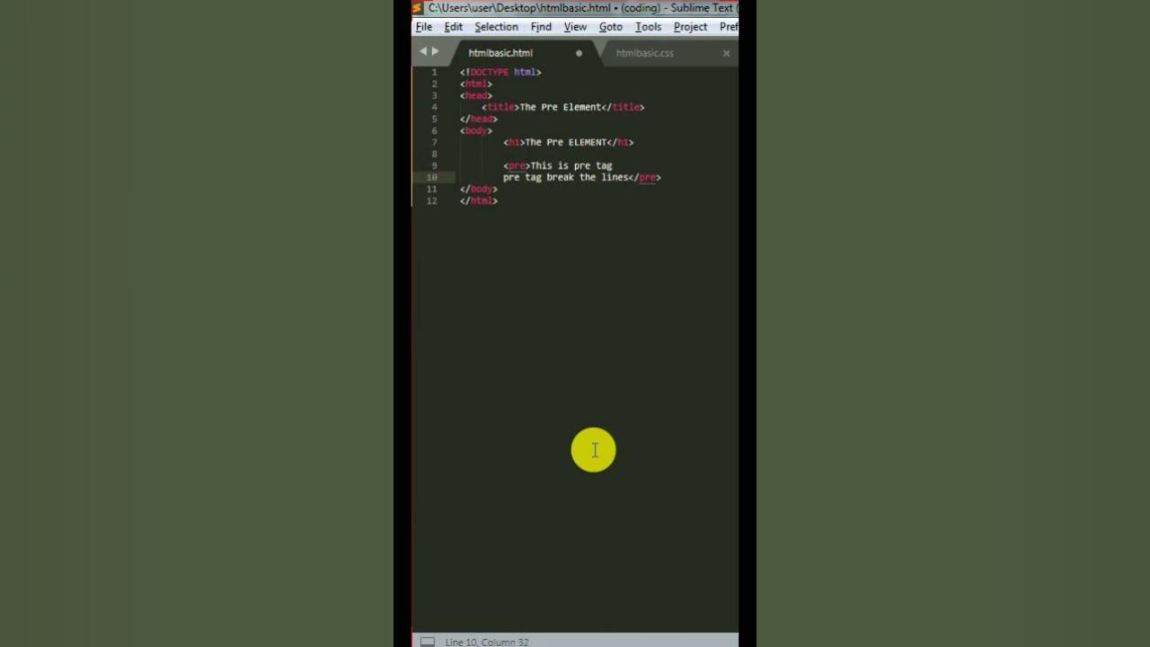 Pre Tag In Html Shorts Youtubeshorts Htmlcode Htmltutorial Youtube