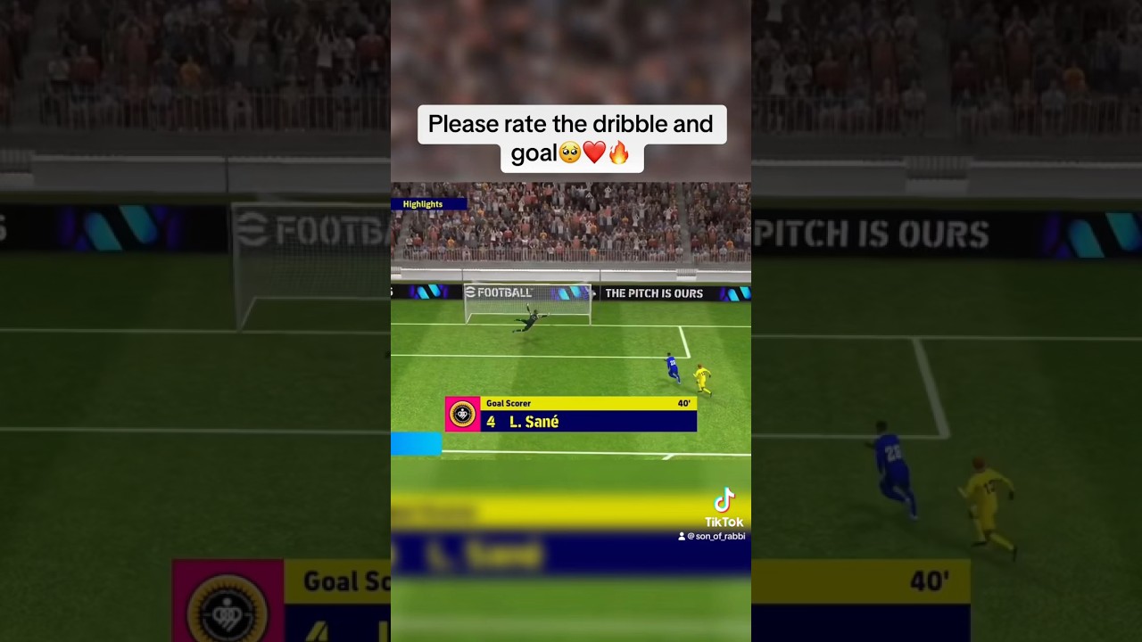 Sane dribble and scores a long range goal🤯🔥 #sane #efootball2024 - YouTube