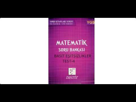 Basit Eşitsizlikler|Ygs |Test 4| Çözüm Bankası