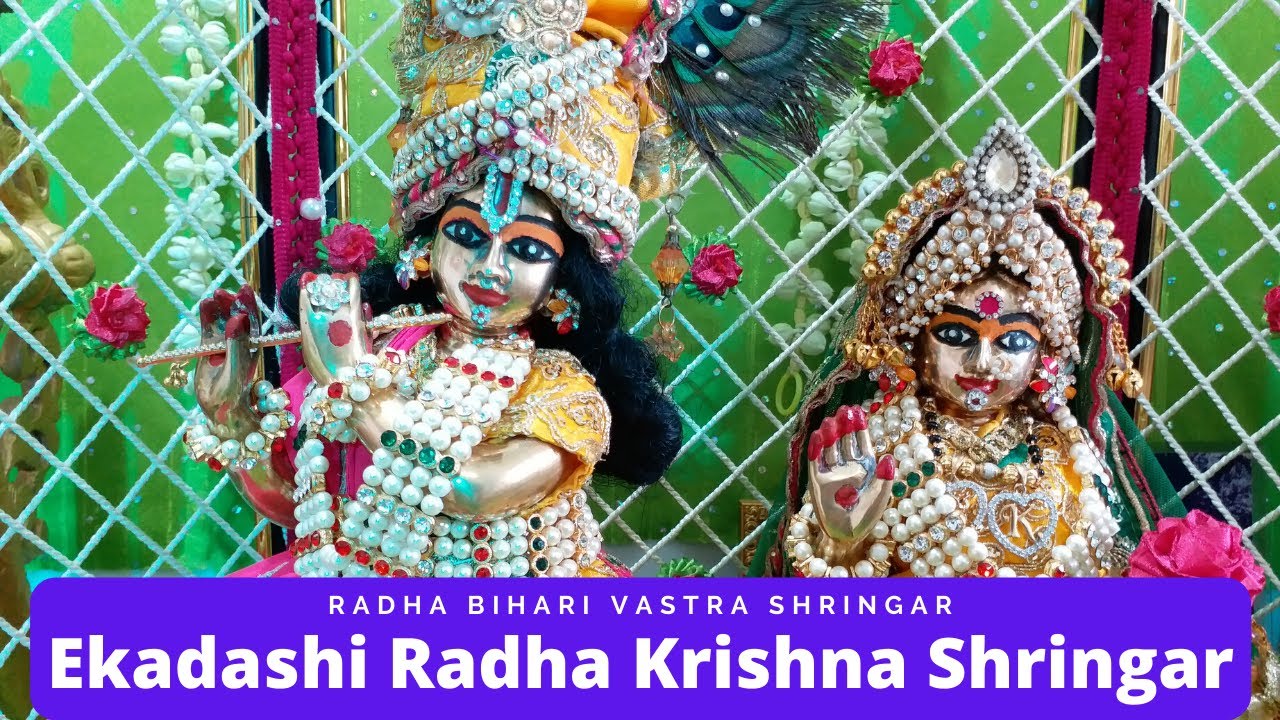 || Radha Krishna Shringar with Phool Bangla || फूल बंगले में राधा कृष्ण ...