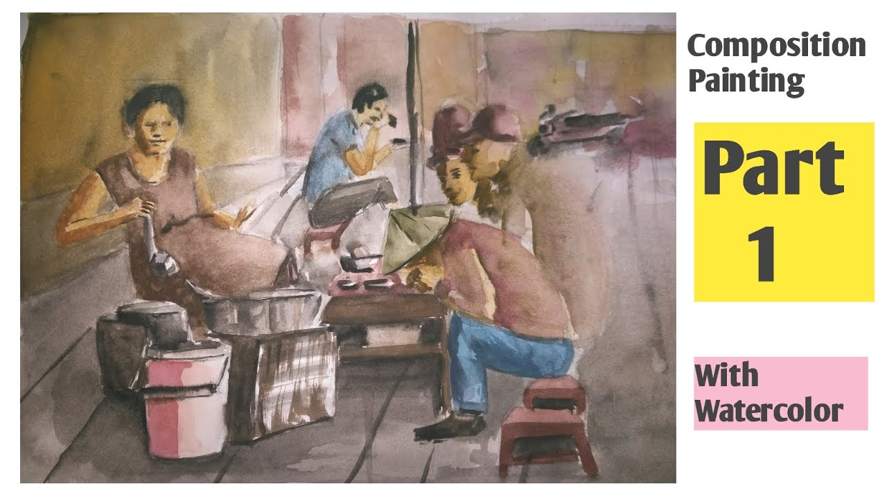 How To Draw Composition Painting// Step By Step - YouTube