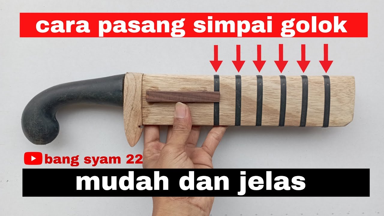 cara memasang simpai golok /simpai sarung parang dari tali plastik ...