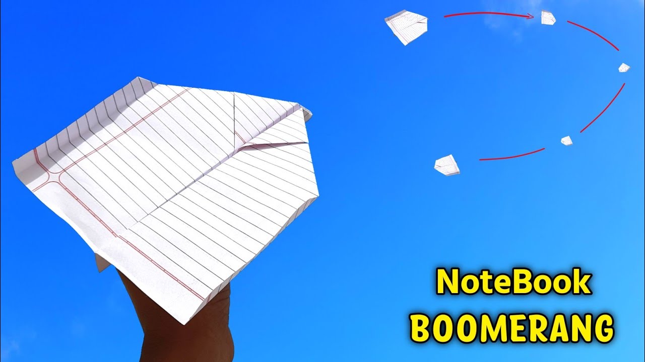 Easy notebook paper boomerang , how to make paper boomerang , Best ...