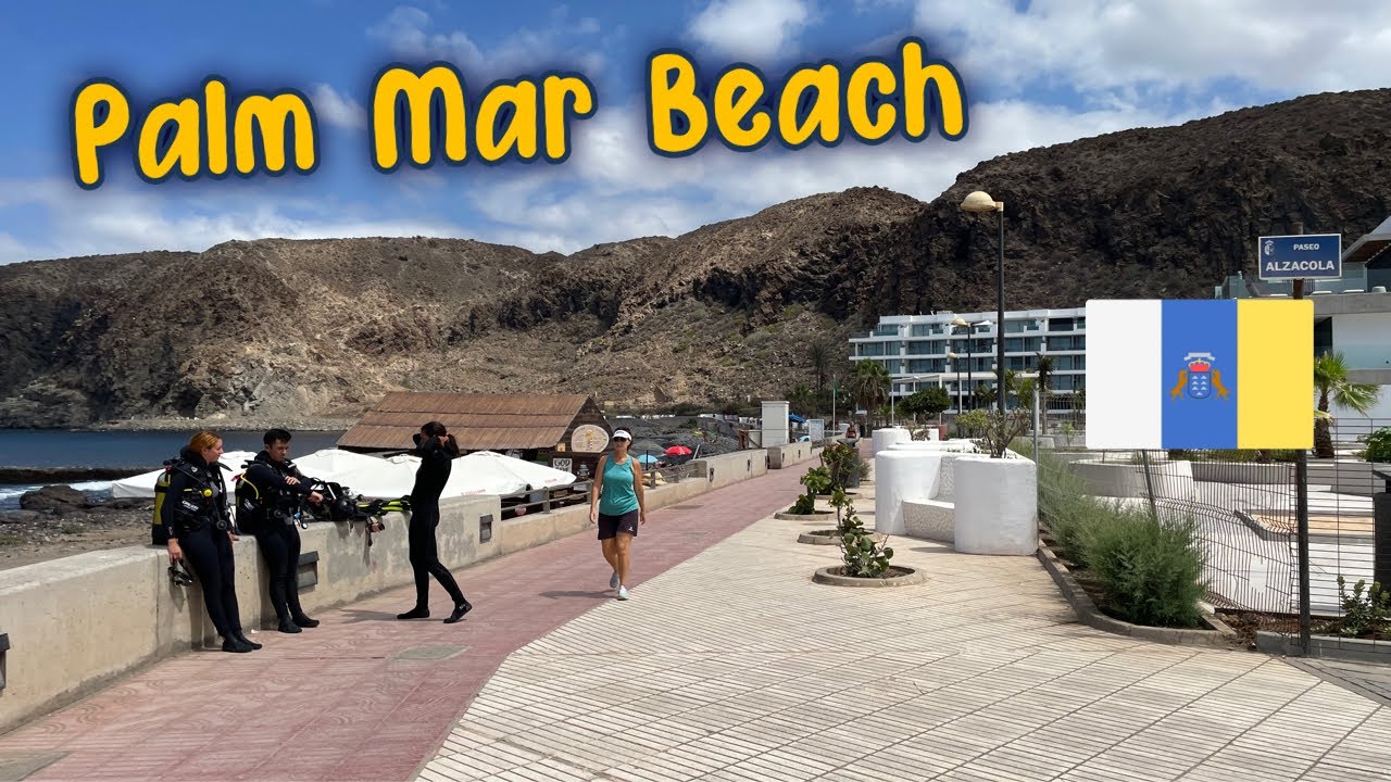 Palm-Mar Beach | Tenerife | Canary Islands | Spain | Walking Mango 4K ...