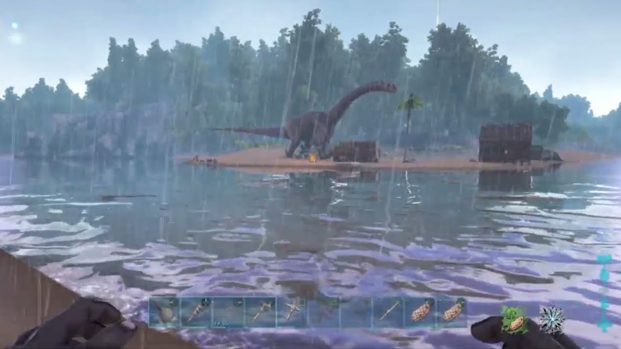 Taming HUGE Long Neck Dinosaur LIVE STREAM Ark Survival Evolved ...