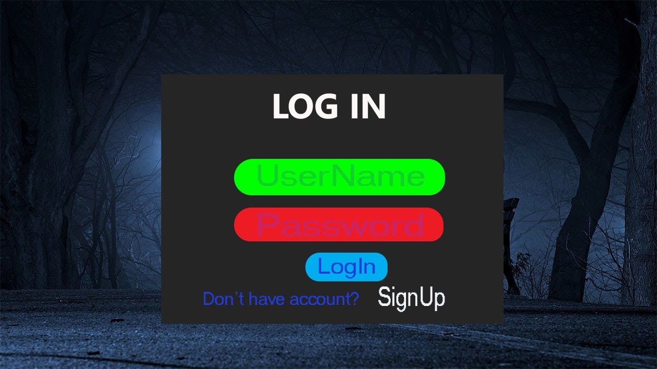 How to create a pro login page for your website - YouTube