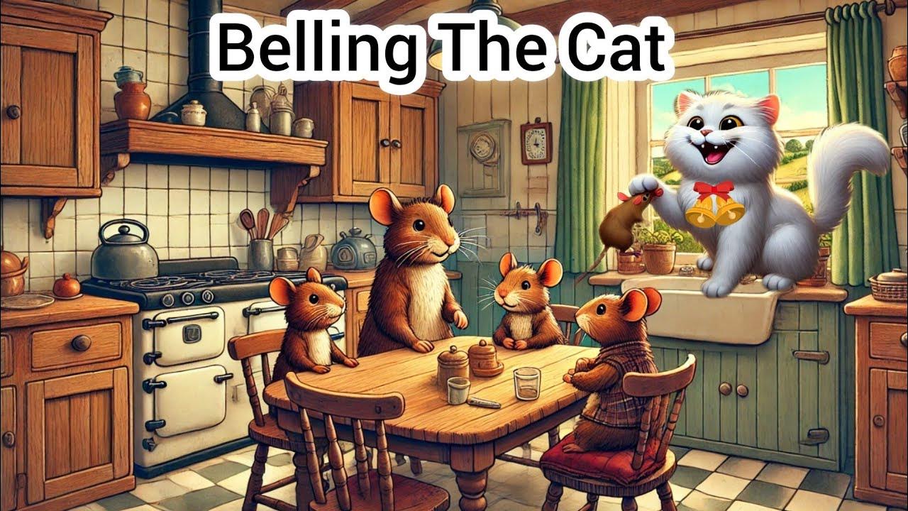 BELLING THE CAT | English story for kids with morals | Aesop fables in ...