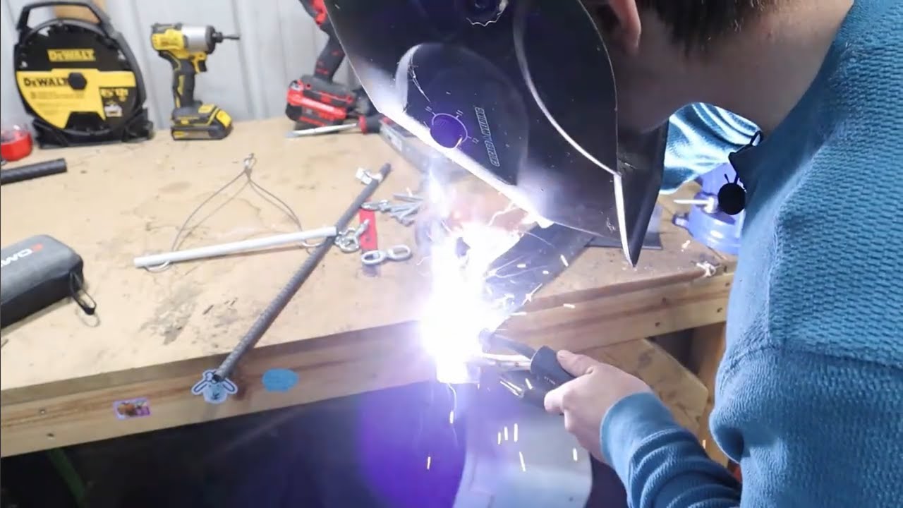 Rabbit Butchering Setup (making a hopper popper) - YouTube