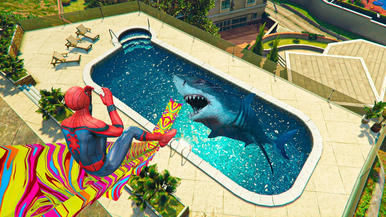GTA 5 WATER SLIDES - Spiderman - YouTube