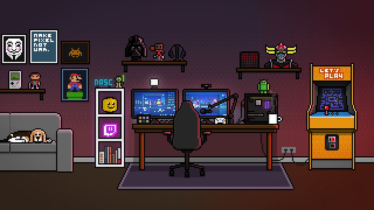 Pixel art streaming setup #pixelart #twitchstreamer - YouTube