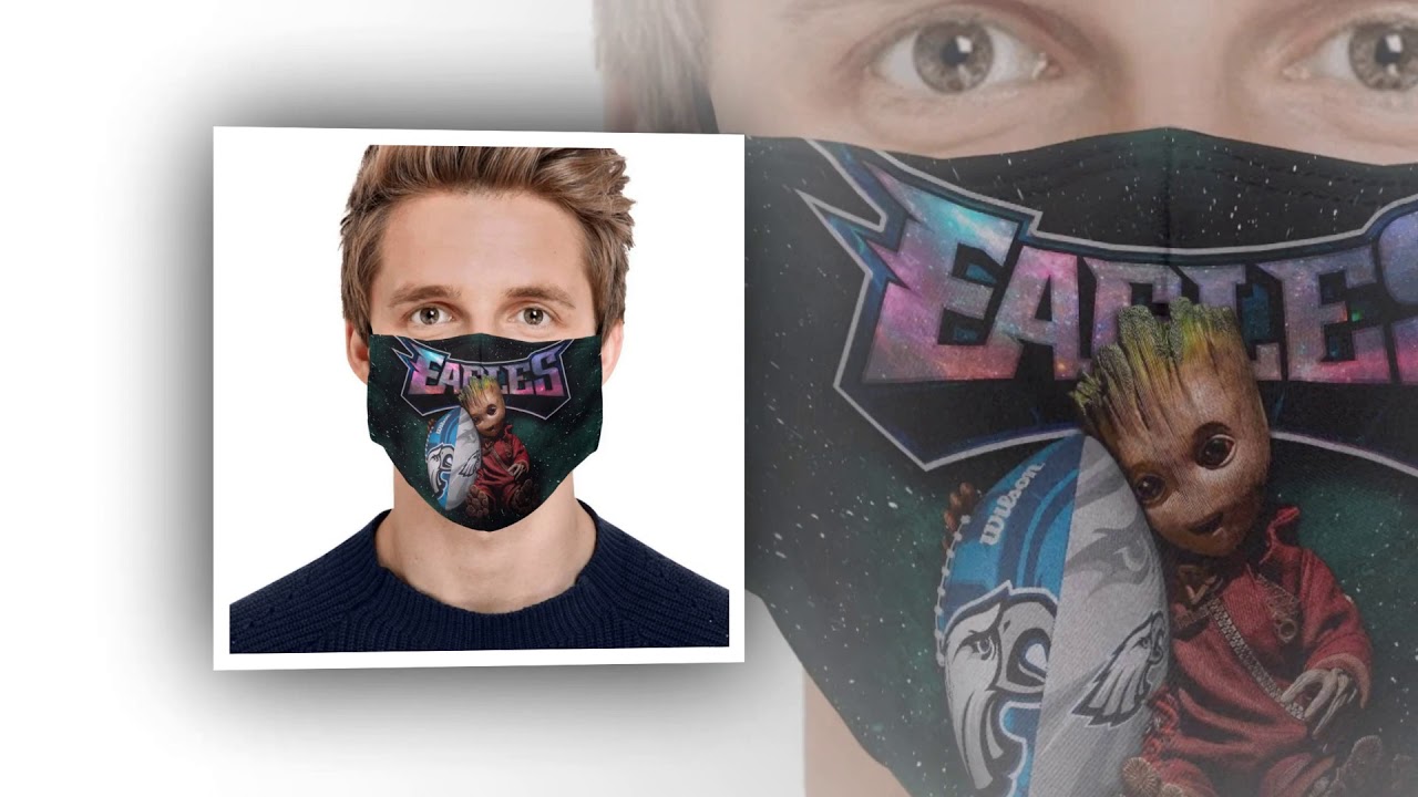 BUY Baby Groot Philadelphia Eagles Face Masks - YouTube