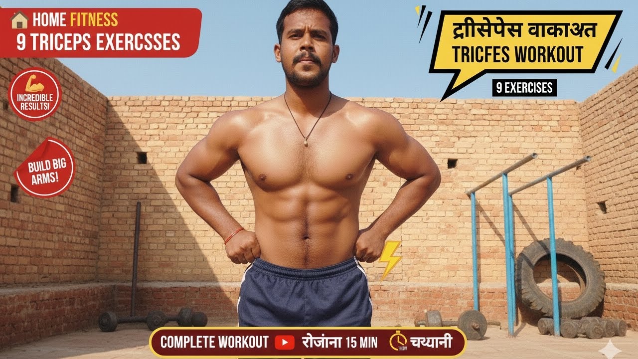 9 triceps workouts for bigger stronger 💪 triceps at home 🏠 - YouTube