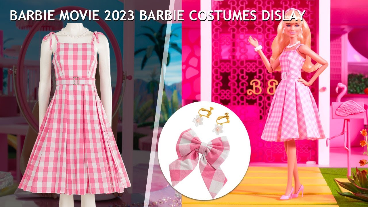 Barbie Movie 2023 Barbie Pink Dress Cosplay Costumes Display - YouTube