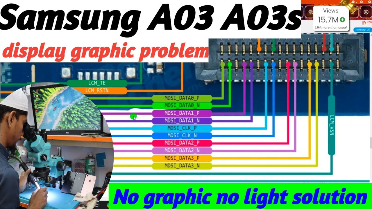 Samsung Mobile display graphic problem solution / Samsung A03 No Light ...