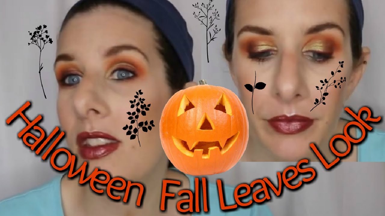 Fall Leaves Halloween Look Part 1, Base Makeup Application and Eye Look ...