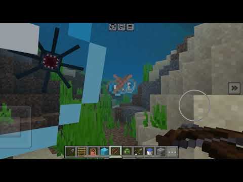 Minecraft hunting mobs in creative mode using a crossbow loaded with ...