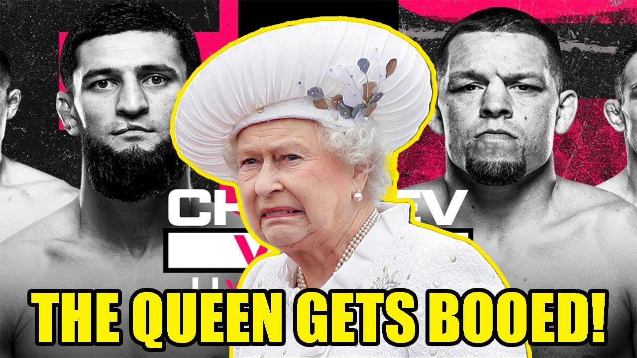 UFC 279 crowd LOUDLY BOOS tribute to Queen Elizabeth II at T-Mobile ...