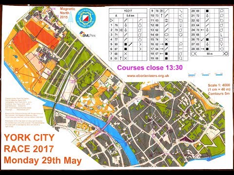Eborienteers York City urban Orienteering race 29 May 2017 - YouTube