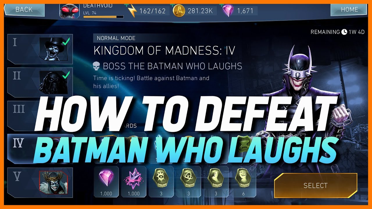 Injustice 2 Mobile | How to Defeat Boss Batman Who Laughs | Kingdom Of ...