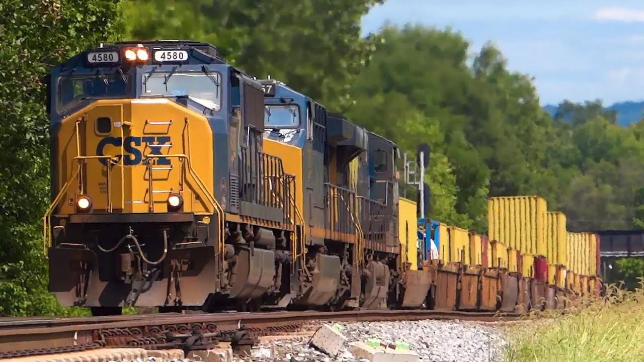 Old School CSX Train Lash Ups @ Warm Springs. - YouTube