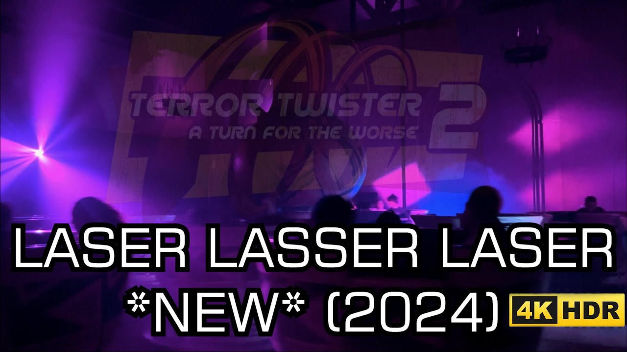 Terror Twister 2 "Laser Laser Laser" *New 2024* 4k HDR At Six Flags ...