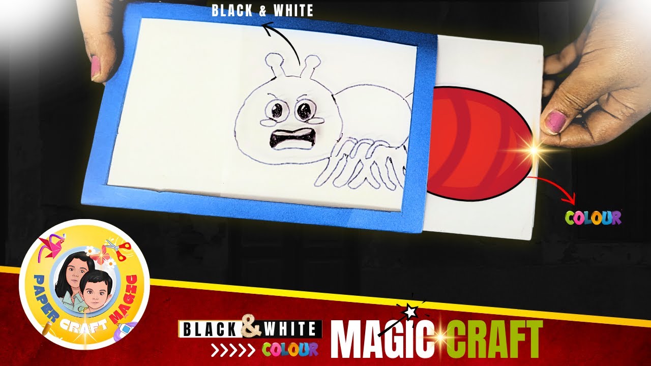 Black & White to Colorful Magic toy | Easy paper toy | DIY Magic Paper ...