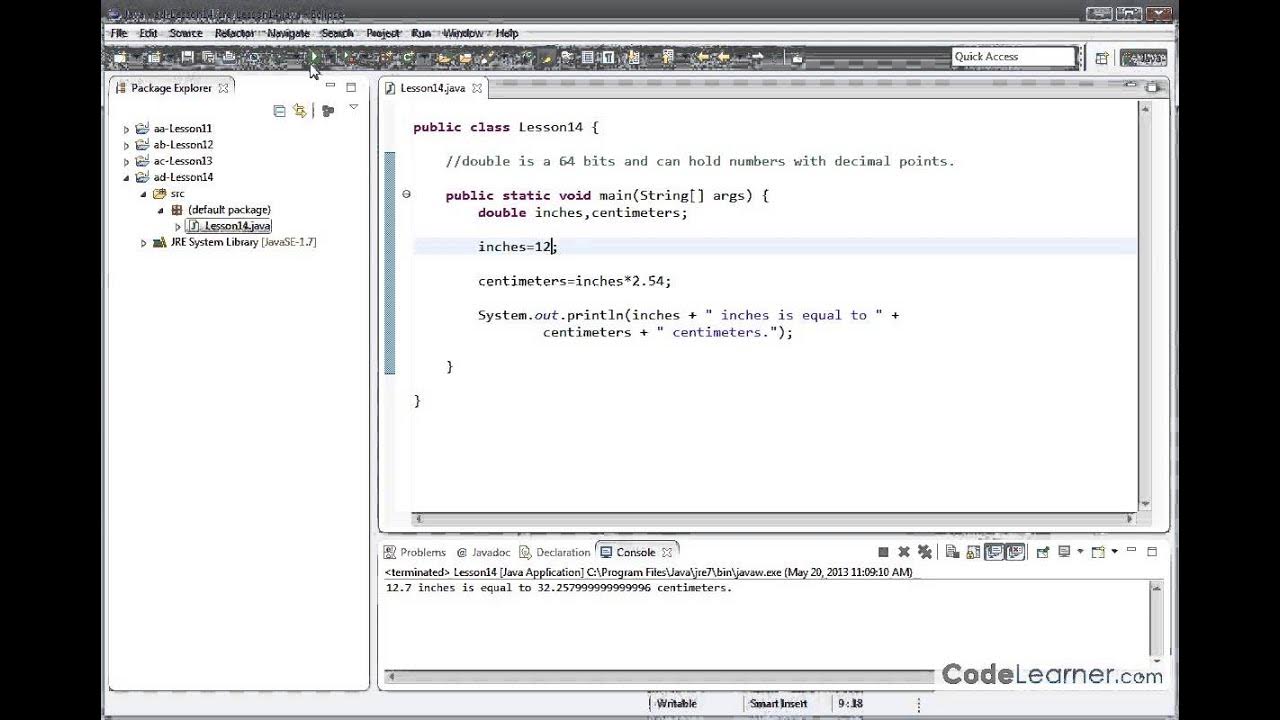 Mastering Java Programming(Section 14 -Declaring and Using Floating Point Variables) - YouTube
