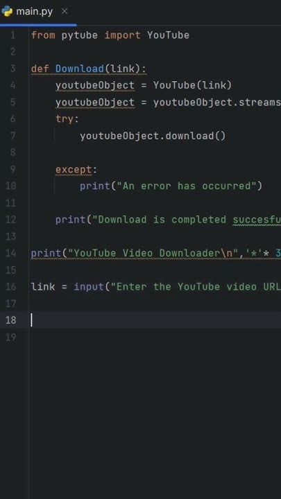 How To Build Youtube Downloader Using Python Python Pythonprojects Tutorial Programming 