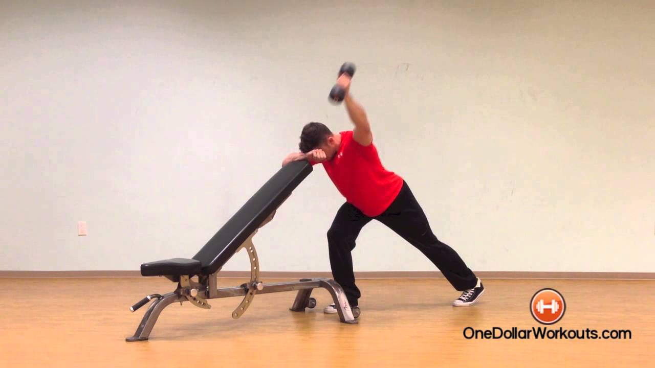 Trap 3 Raise Bent Over Supported Dumbbell - YouTube