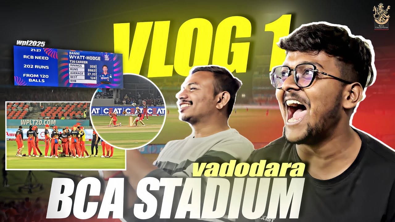 WPL 2025 Opening Match Reactions at BCA Stadium Vadodara Kotambi 🔥GG VS ...