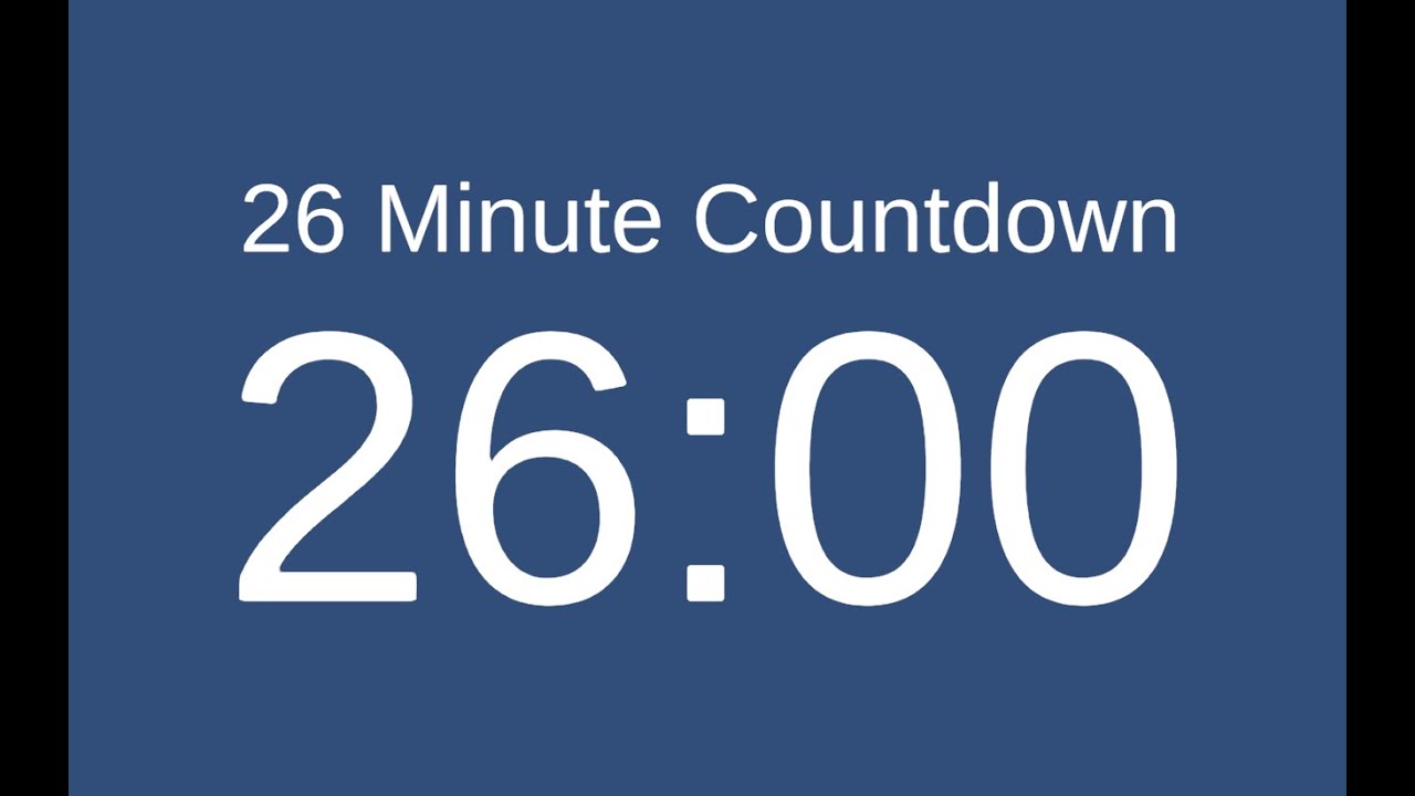 26 minute countdown timer - YouTube