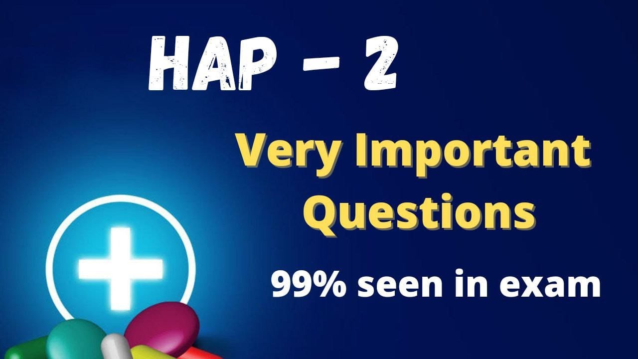 HAP 2nd Sem Important Questions | B Pharm 2nd Semester imp | - YouTube