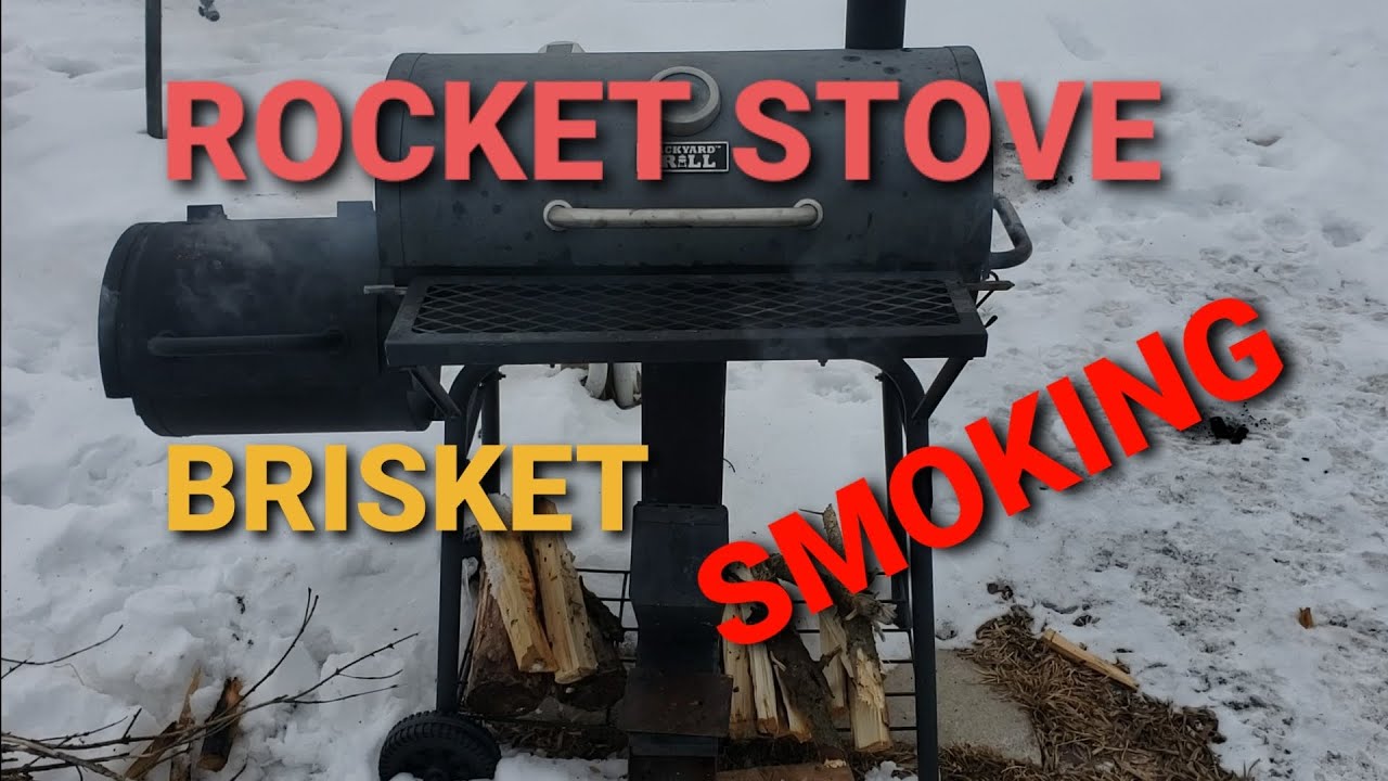 Rocket Stove BBQ Smoker(Smoking a Brisket) - YouTube