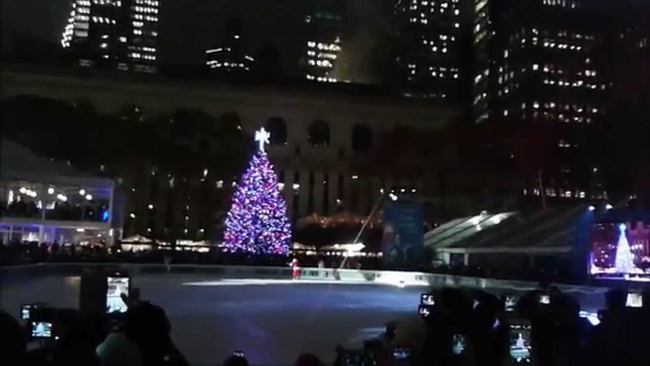 Bryant Park Christmas Tree Lighting 2014 - YouTube