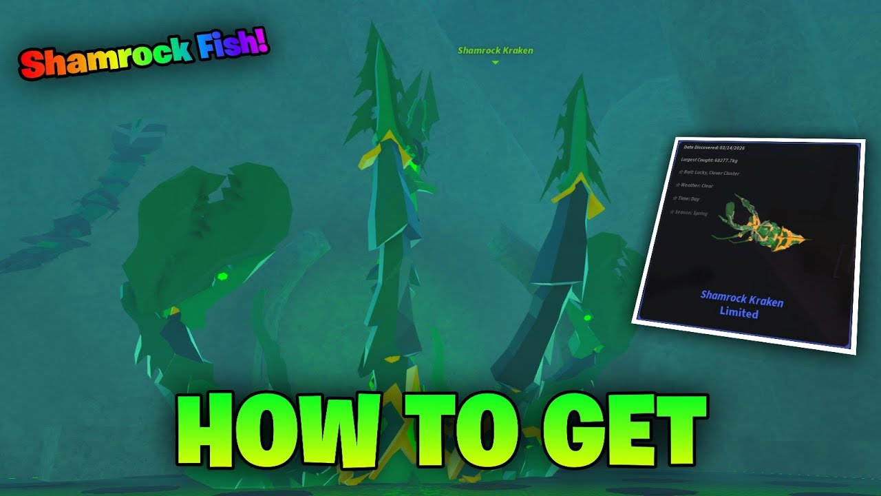 How to Get Shamrock Kraken in Fisch - YouTube