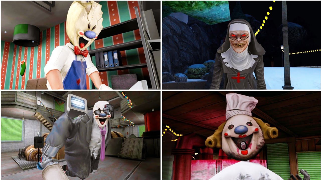 Ice Scream 8 Christmas Update Full Gameplay With Normal Skins - YouTube