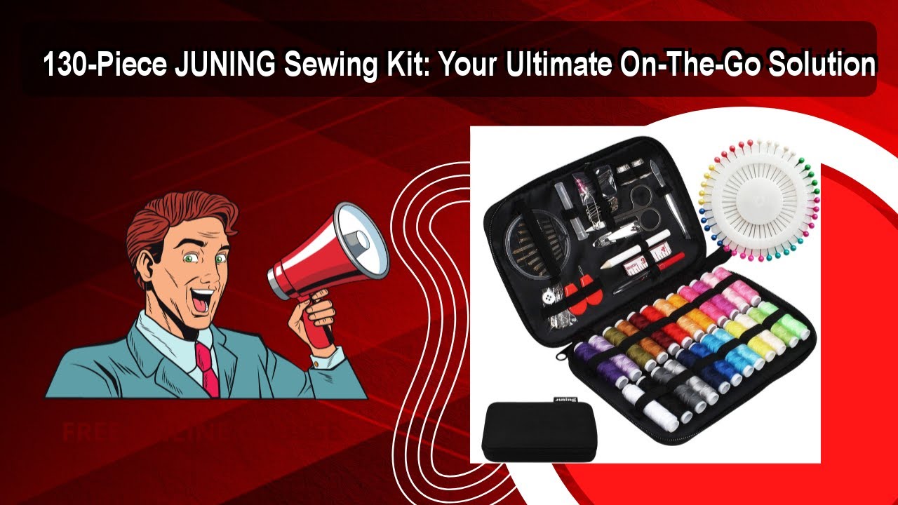 130-Piece JUNING Sewing Kit: Your Ultimate On-The-Go Solution - YouTube