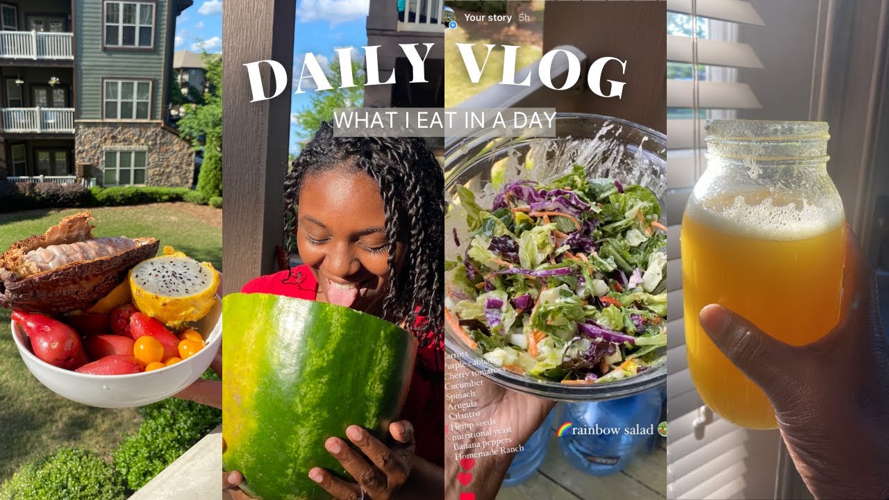 WHAT I EAT IN A DAY AS A HIGH RAW VEGAN| TRYING EXOTIC FRUIT| MAKING ...