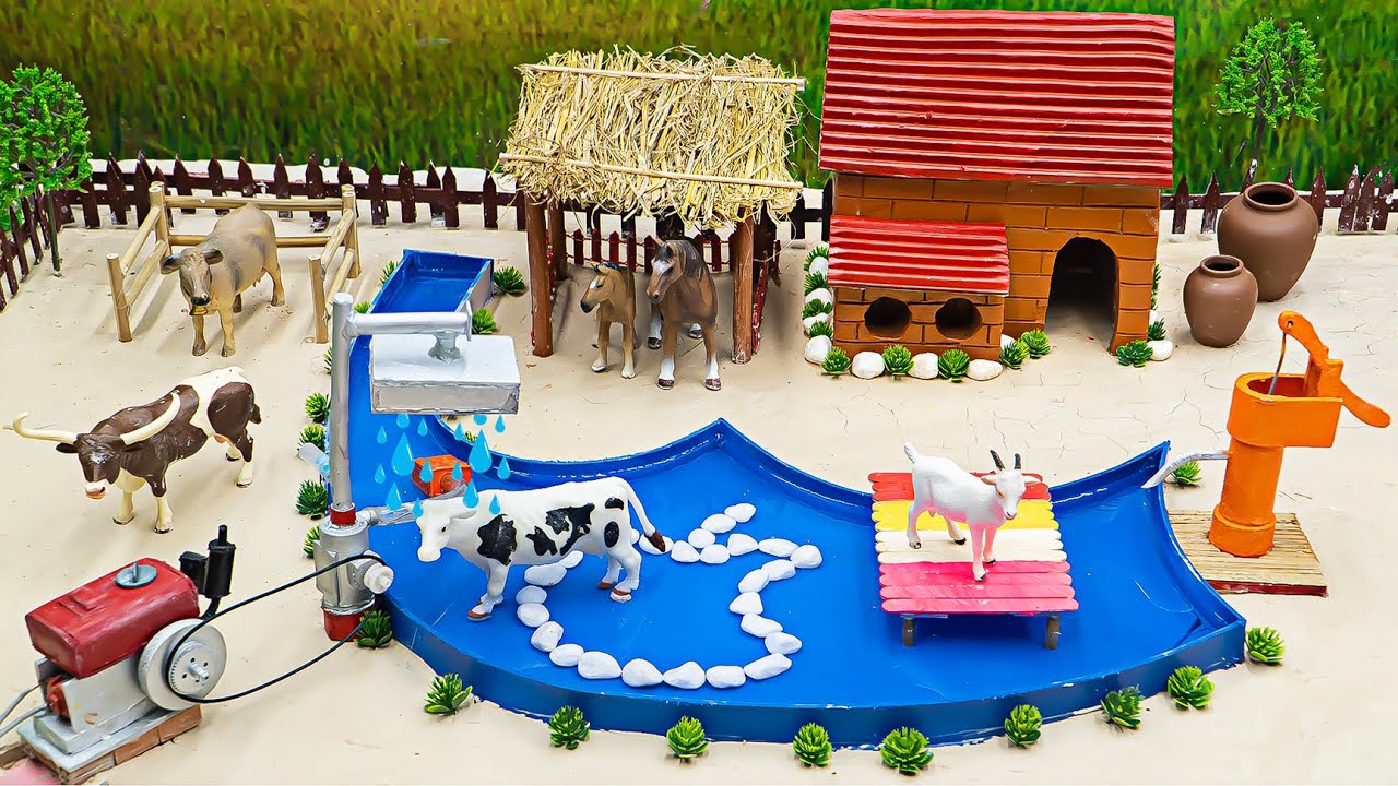 DIY how to make cow shed | house of animals | horse house | DIY mini ...