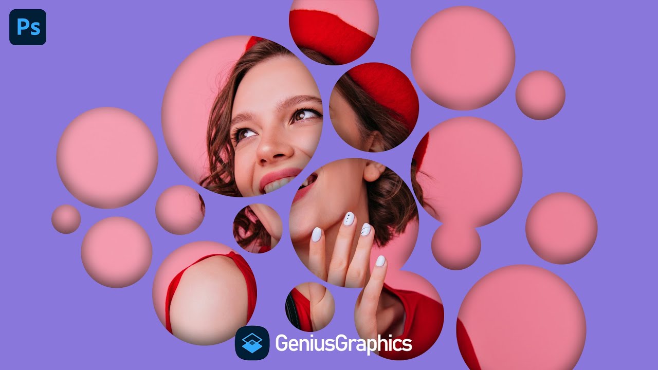 Layer Mask Effect in Photoshop | Circular pattern mask effect in ...