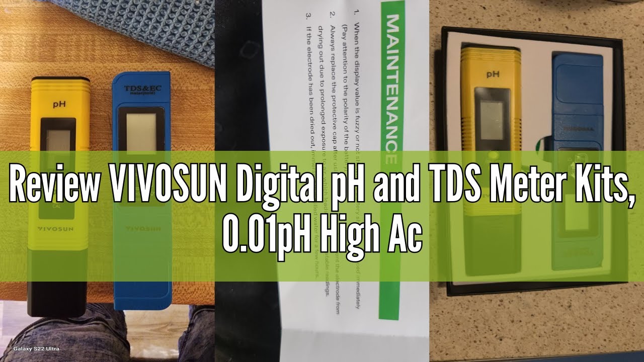 Review VIVOSUN Digital pH and TDS Meter Kits, 0.01pH High Accuracy Pen Type pH Meter ± 2% ...