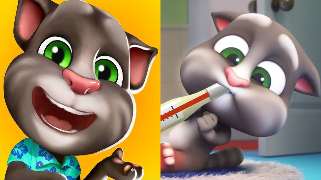 My Talking Tom vs My Talking Tom 2 Android Gameplay - YouTube