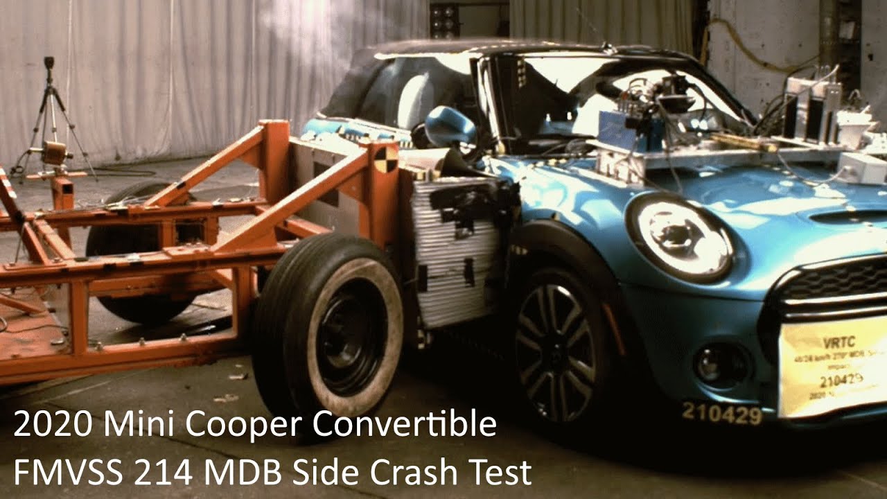 2015-2023 Mini Cooper Convertible (F57) FMVSS 214MDB Side Crash Test ...
