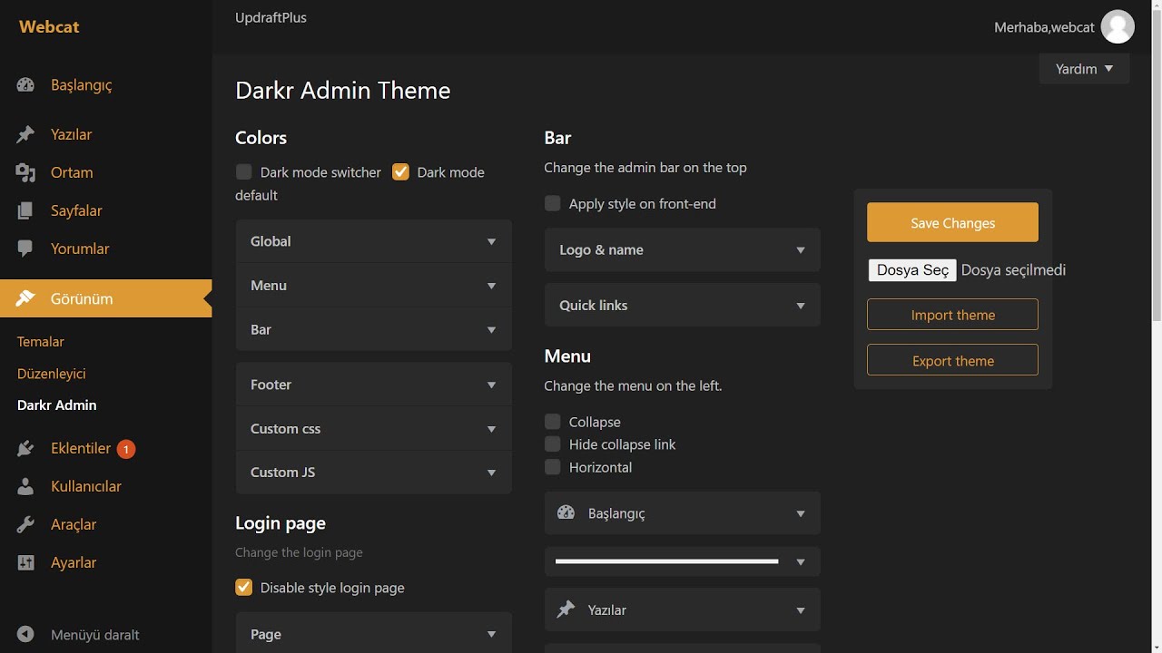 Darkr – WordPress Admin Light and Dark Theme - YouTube