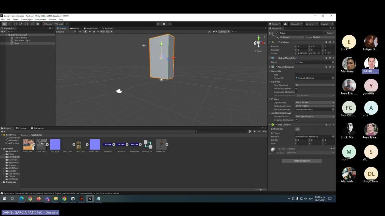 Unity, insertar letreros en realidad aumentada - YouTube